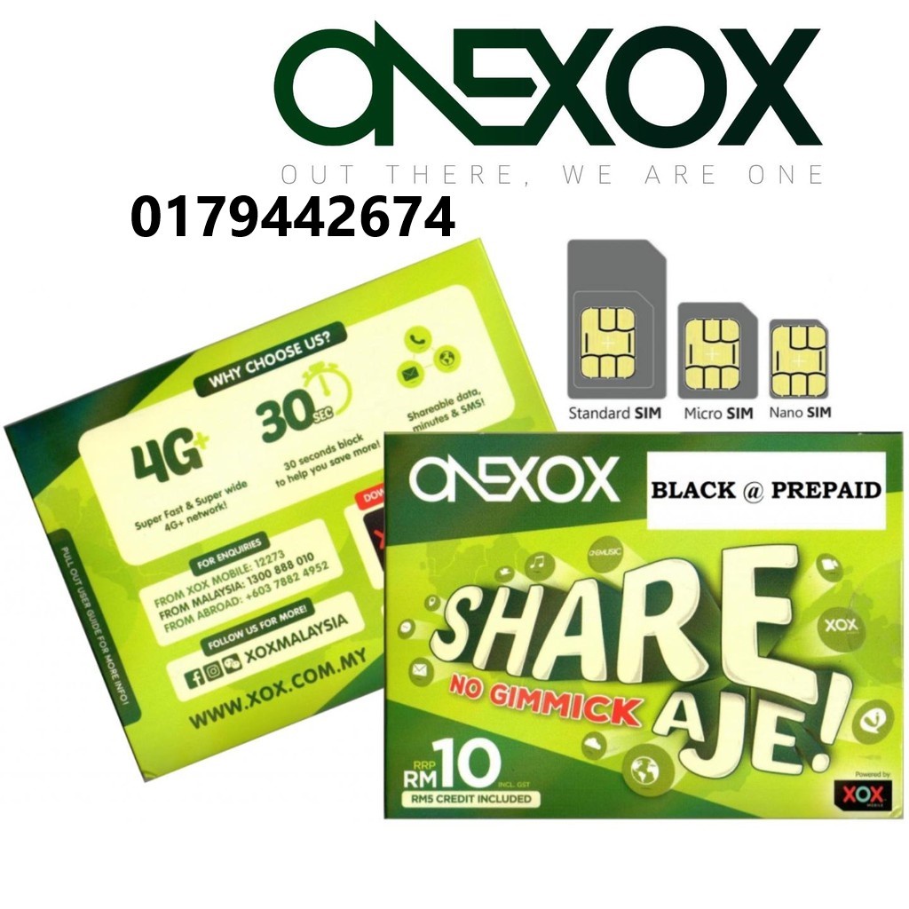 ( Free Delivery ) 28 MONTHS VALIDITY ONEXOX PREPAID SIMCARD XOX ...