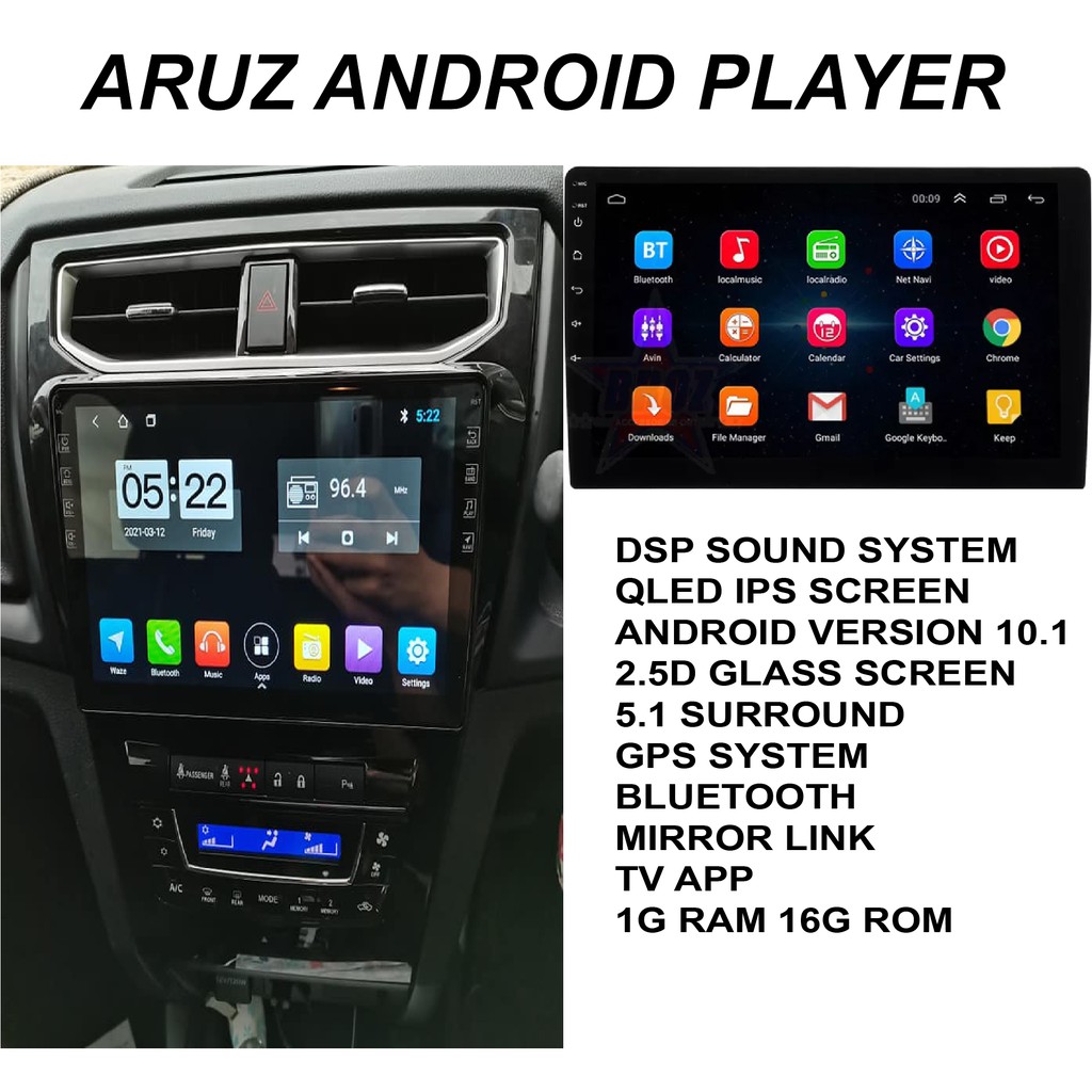 FULL SET PERODUA ARUZ ANDROID PLAYER AND CASING | Shopee Malaysia