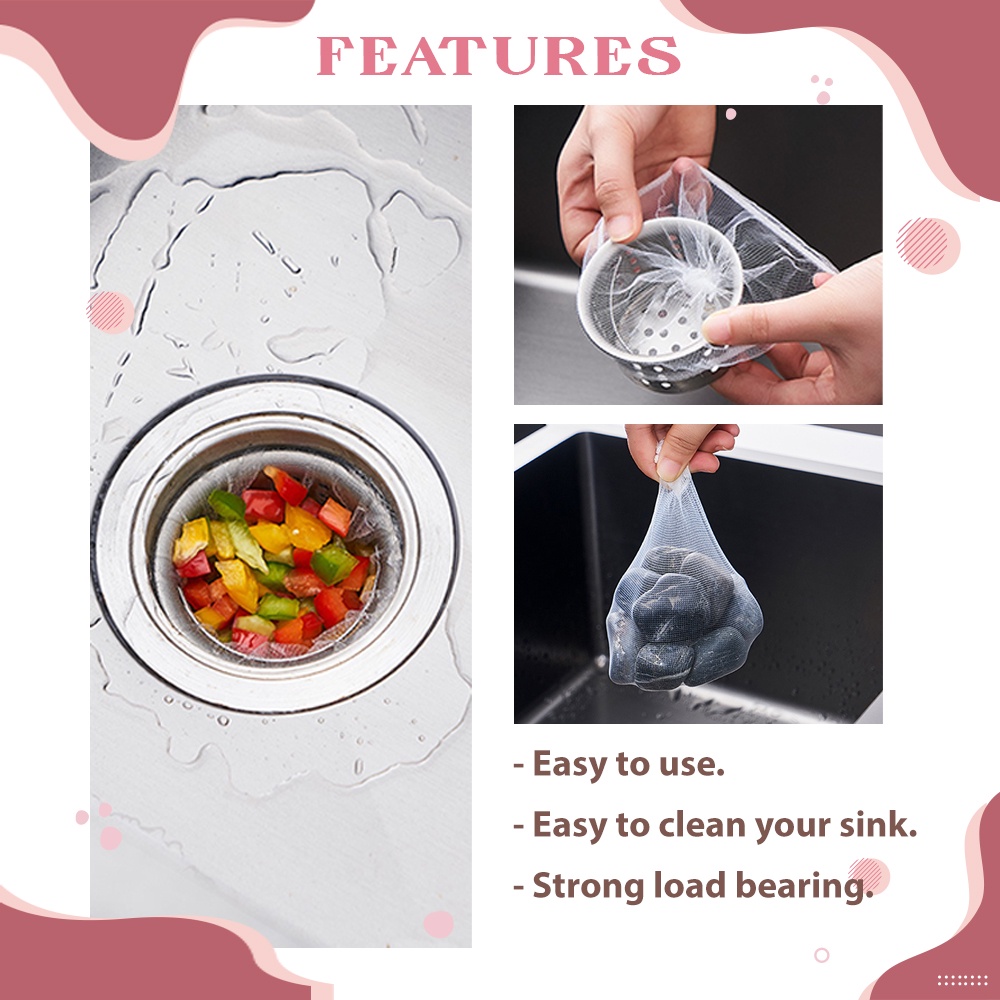 Borong365 Disposable Sink Mesh Filter 水槽滤网 Penyaring Singki 滤网置放架 Mesh ...