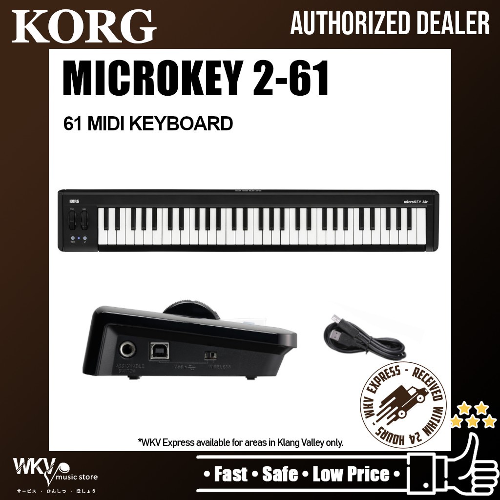 Korg MicroKEY 2 61 Keys Compact MIDI Controller Keyboard USB Powered ...