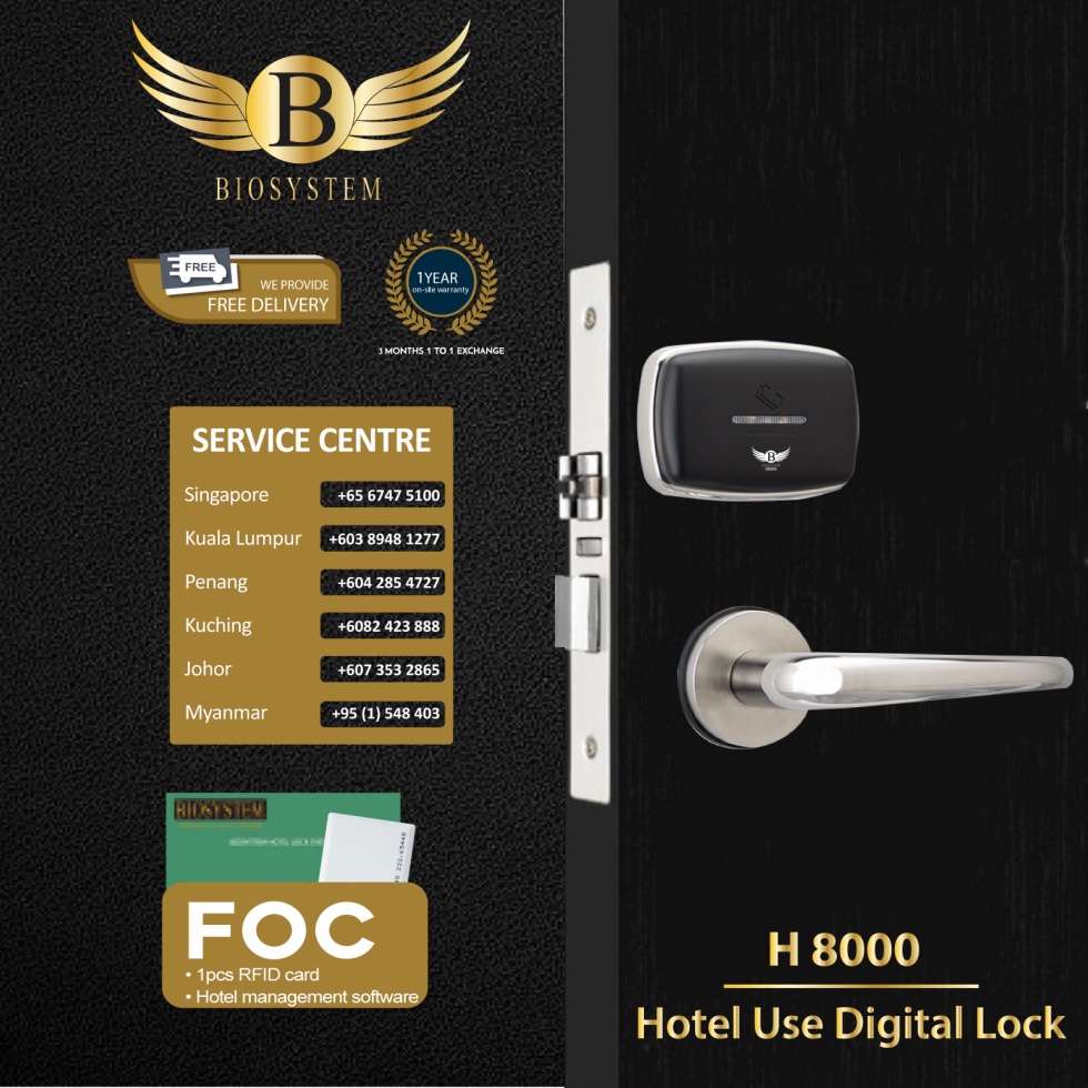 BIOSYSTEM DIGITAL LOCK HOTEL SOLUTION (H8000) | Shopee Malaysia