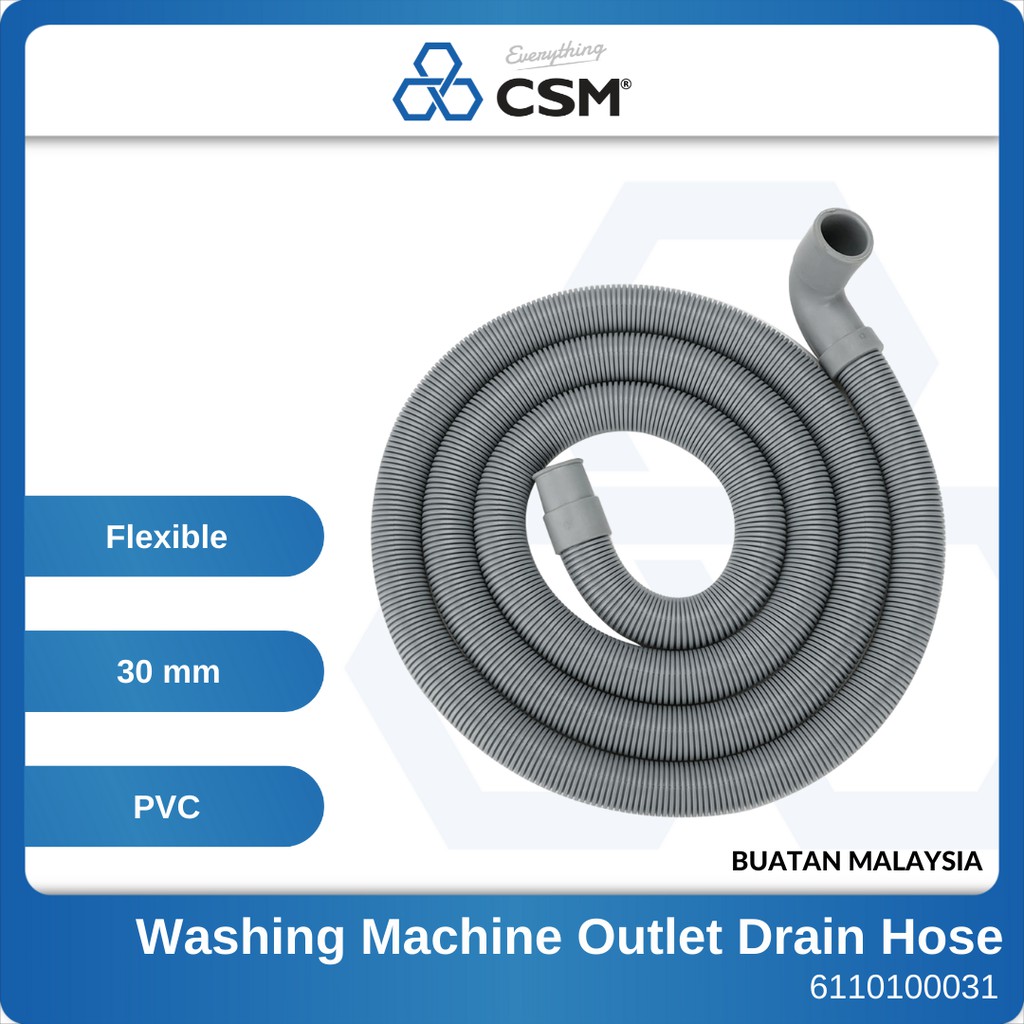 CSM WL Washing Machine Outlet Drain Hose 1.5M 2M 2.5M 3.5M x 30MM ...