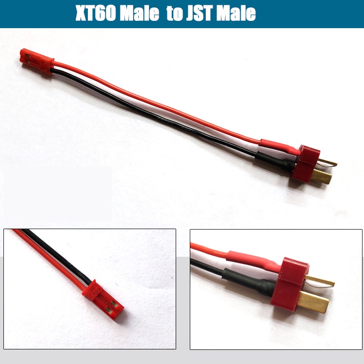 XT60 EC5 EC3 T Deans 4.0mm 3.5MM JST SM Tamiya Plug Female to Male Adapter Connectors 10 12 14 ...
