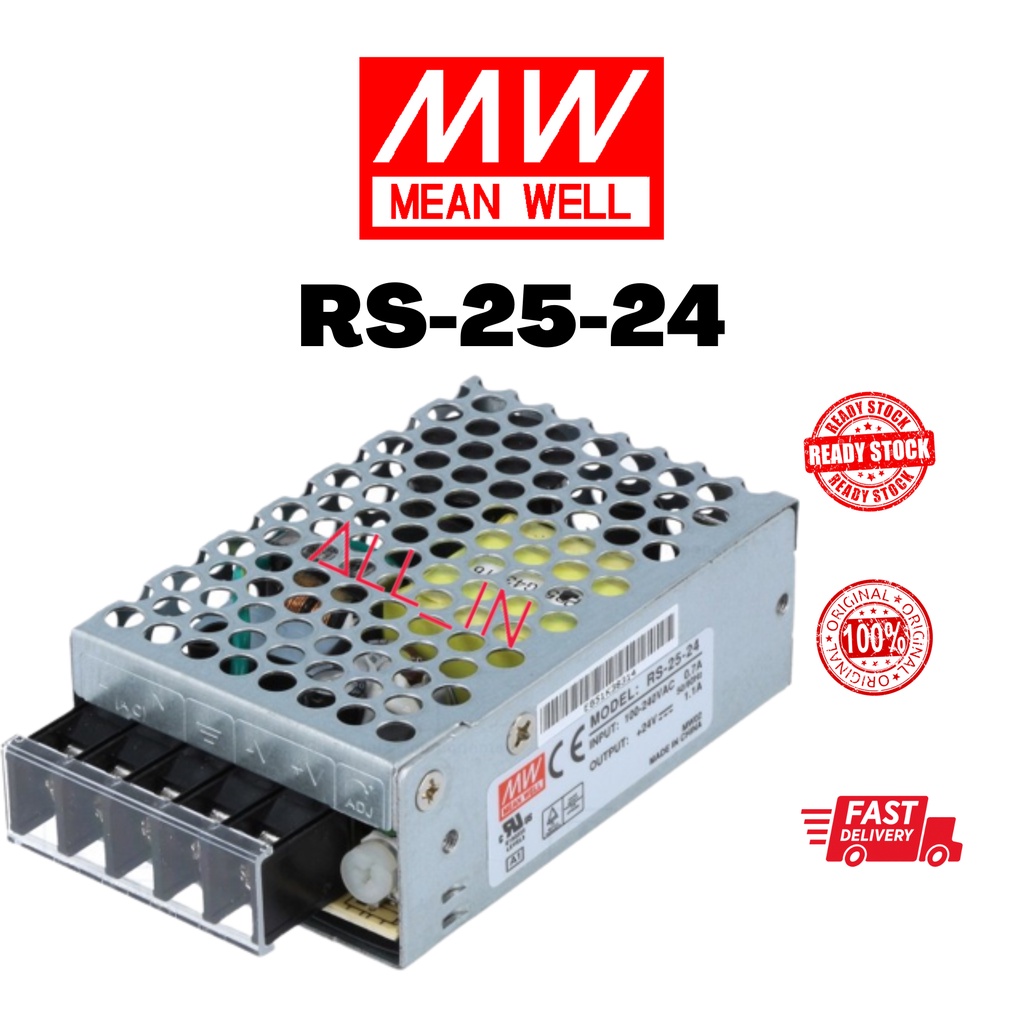 Mean Well RS-25-24 24V 25W 1.1A Meanwell Power Supply | Shopee Malaysia