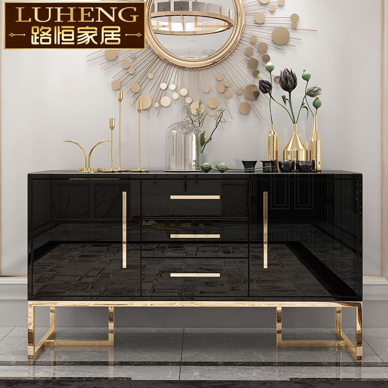 Nordic Porch Modern HDF Table Top Wrought Iron Living Room Console ...