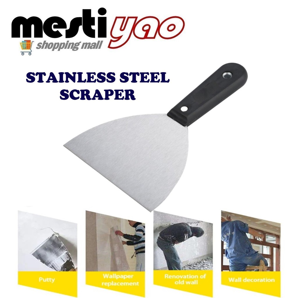 2” / 3” / 4” / 5” / 6” Stainless Steel Scraper/Putty Knife/Painting ...