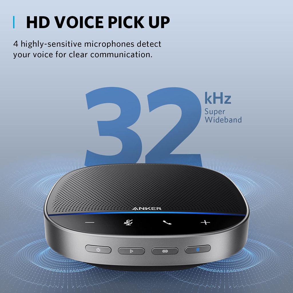 ANKER A3305 POWERCONF S500 SPEAKERPHONE WITH ZOOM CERTIFICATION | CONFERENCE MICROPHONE | 16 ...