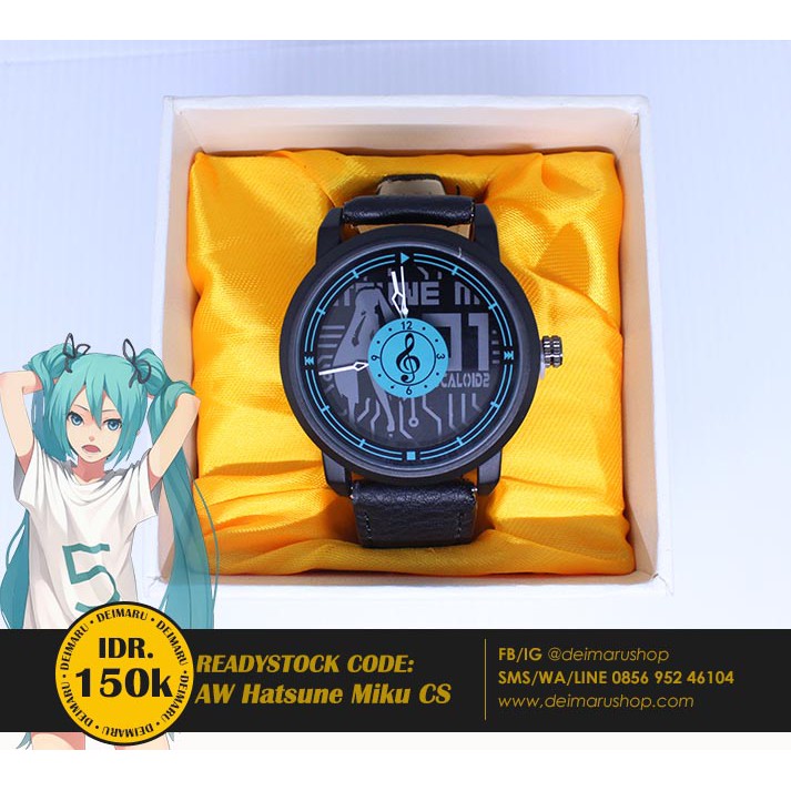 Miku Vocaloid Waifu Analog Anime Watch - AW Hatsune Miku CS | Shopee ...