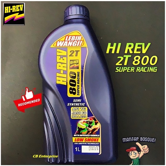 [CBe] HI-REV 2T 800 Minyak 2T Lebih Wangi Lagi Mantap 1Liter (1000ml ...