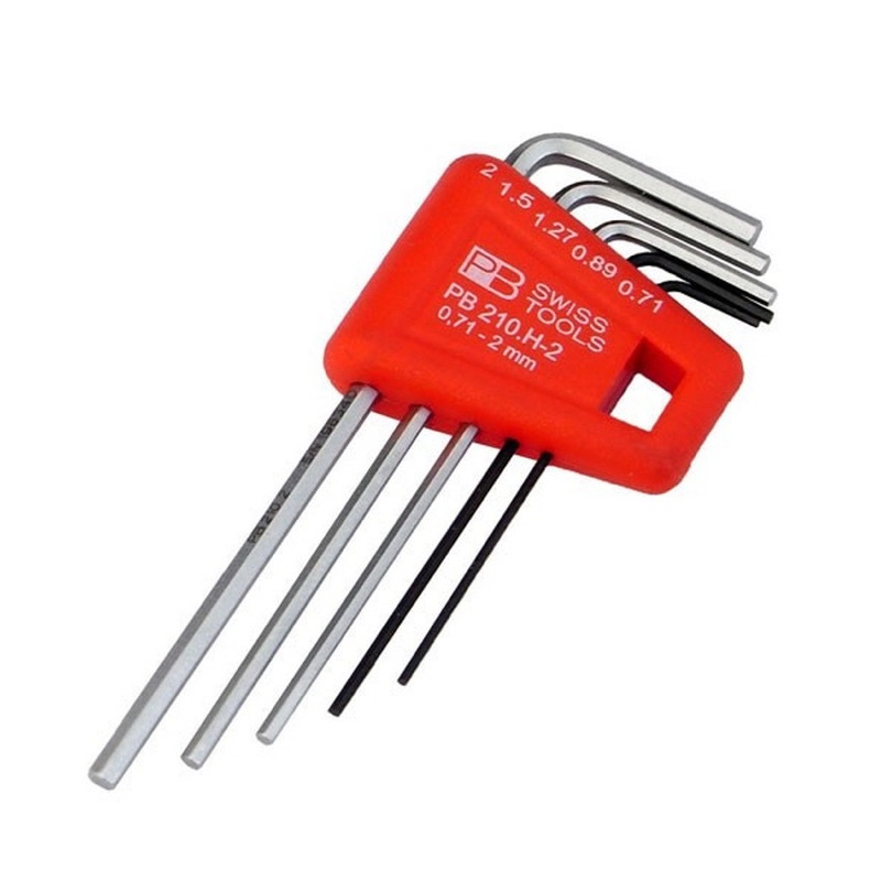 PB SWISS TOOLS 5 Pcs Hexagon key L-wrench set chrome-plated PB 210.H-2 ...