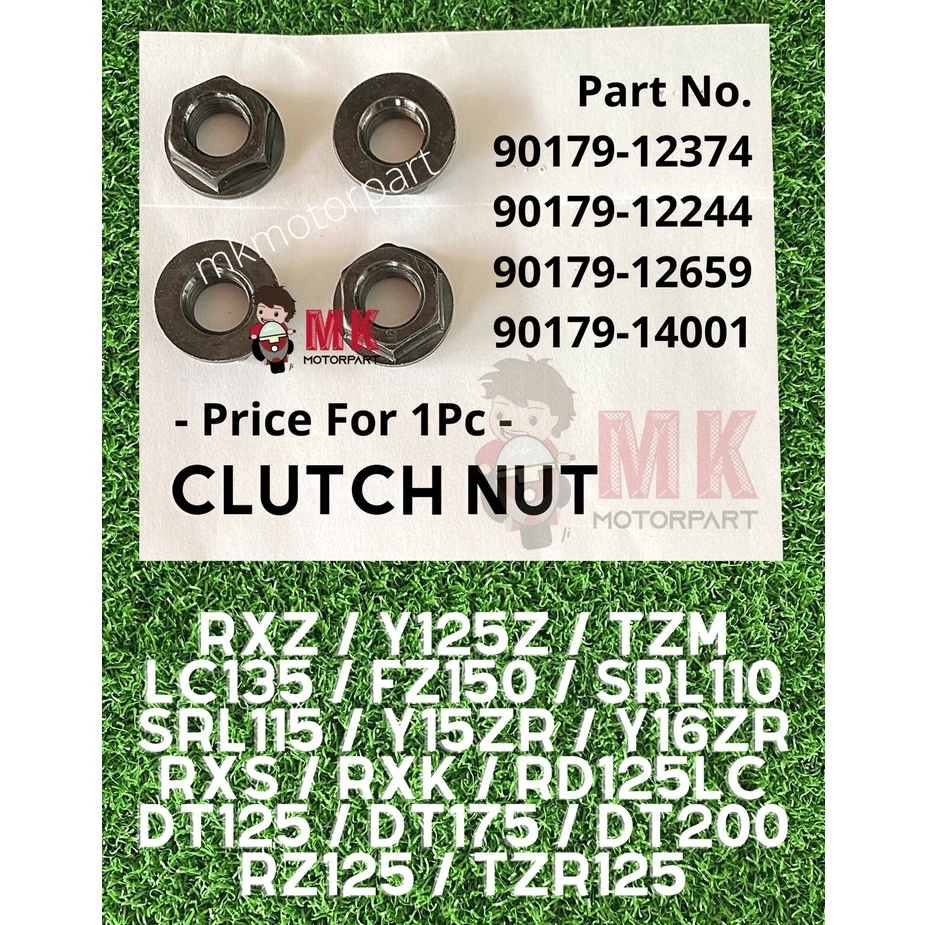 (1PC) CLUTCH NUT Yamaha RXZ Y125z TZM LC135 FZ150 SRL 110 115 Y15 Y16 ...