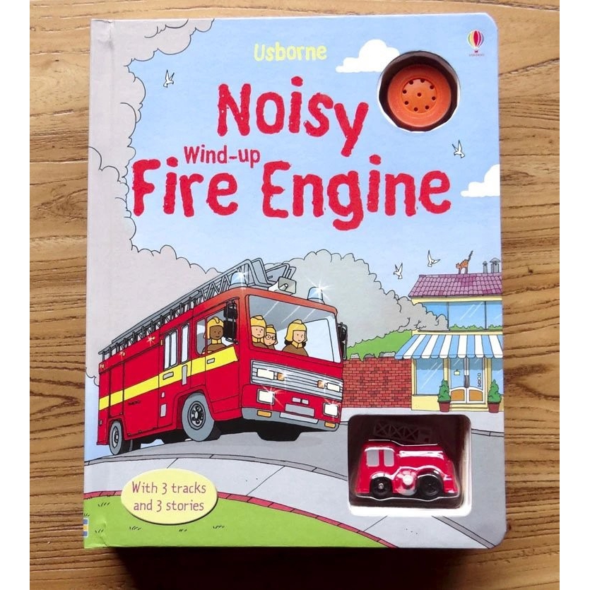 Noisy Wind-up Fire Engine Bar Track Fire Truck Baby Kids Board Book with Toy | Shopee Malaysia