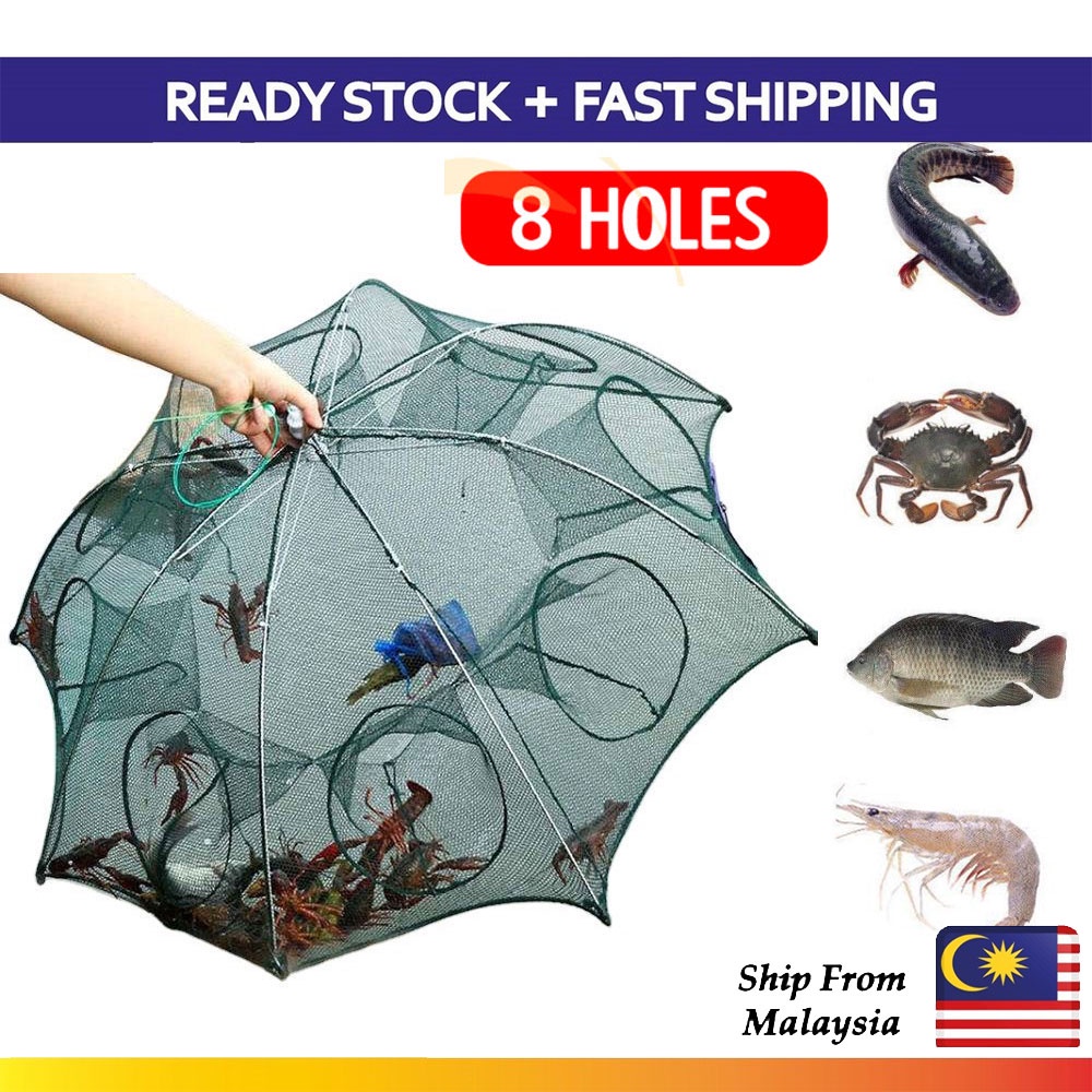 Perangkap Ikan Jala Perangkap Udang Fish Net Trap Nylon Peralatan ...