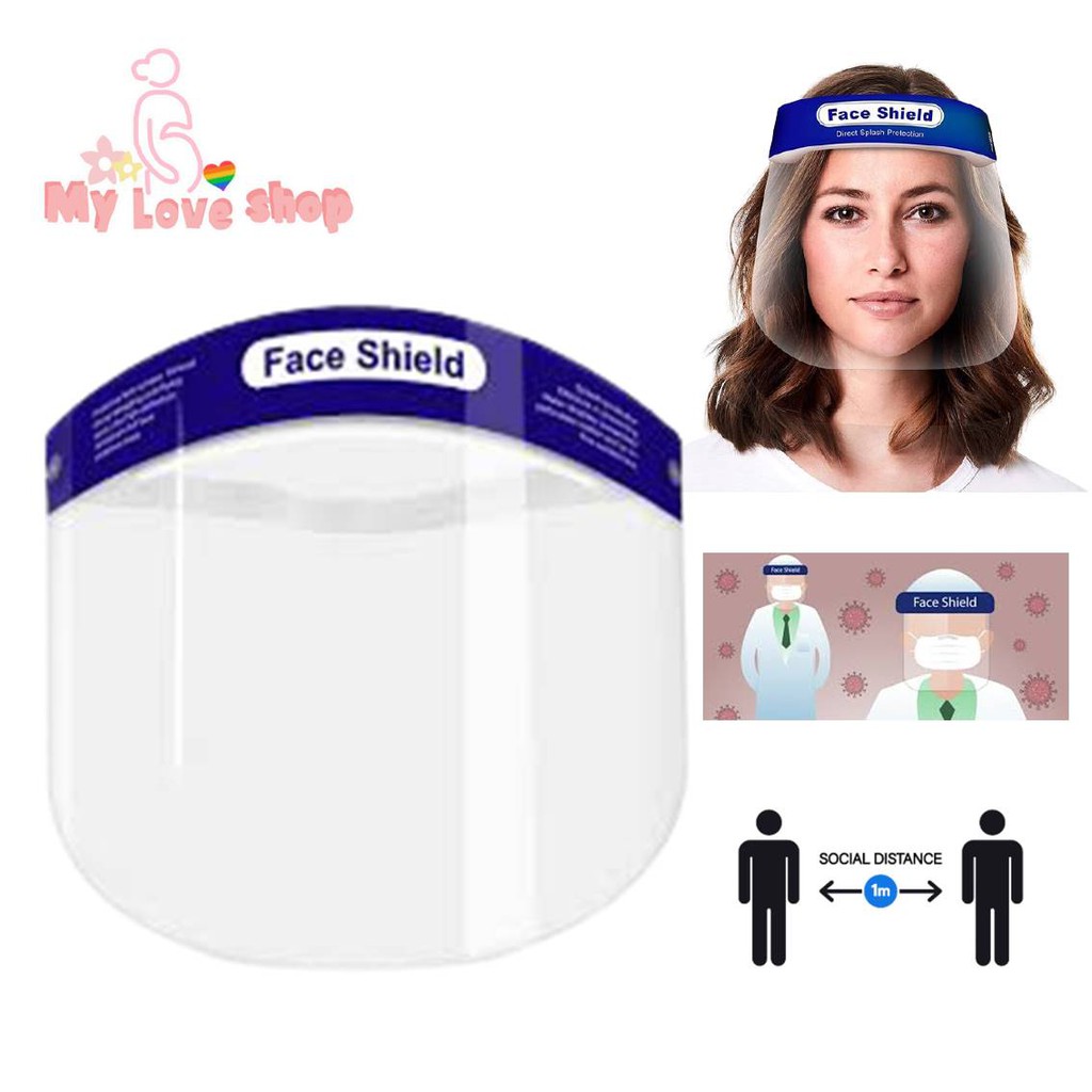 Adult Full Face Shield Visor Anti-Fog Clear Protection Mask | Shopee ...