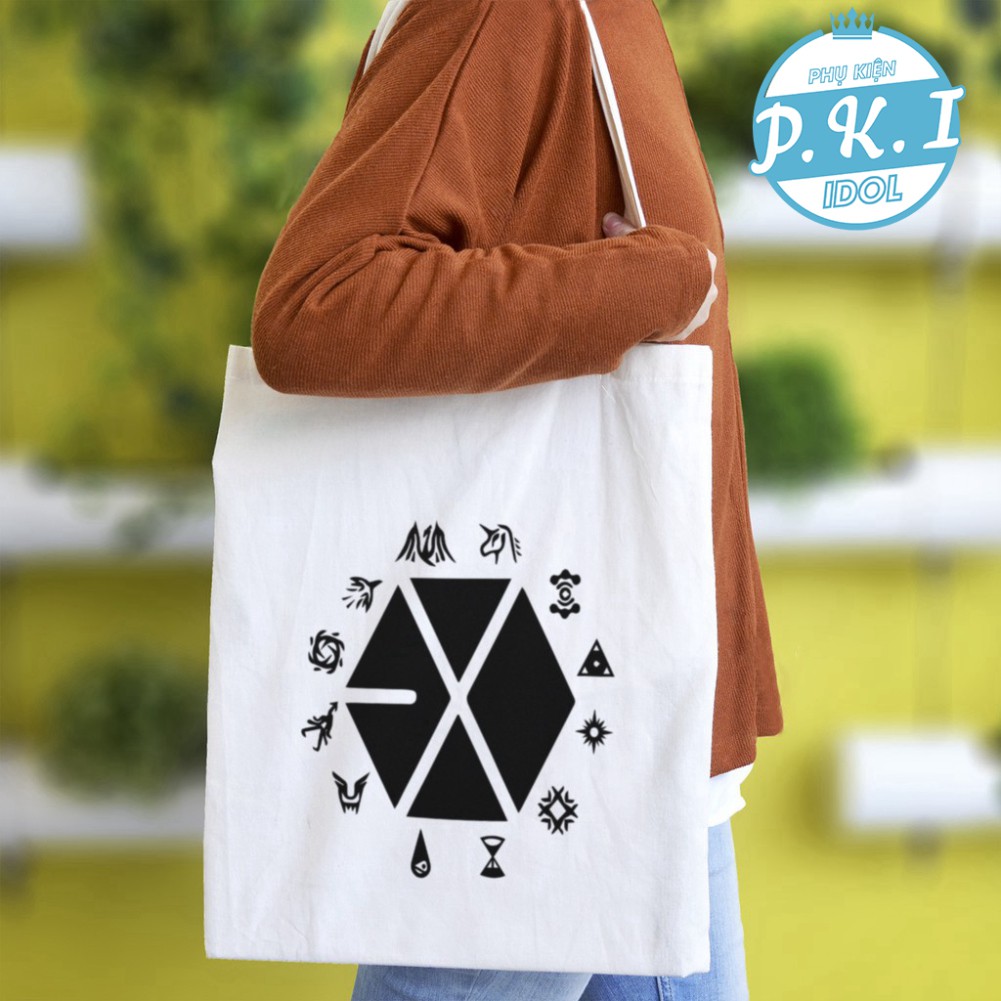 Exo Tote Bag Printed with Members Logos - K-POP GIFT | Shopee Malaysia