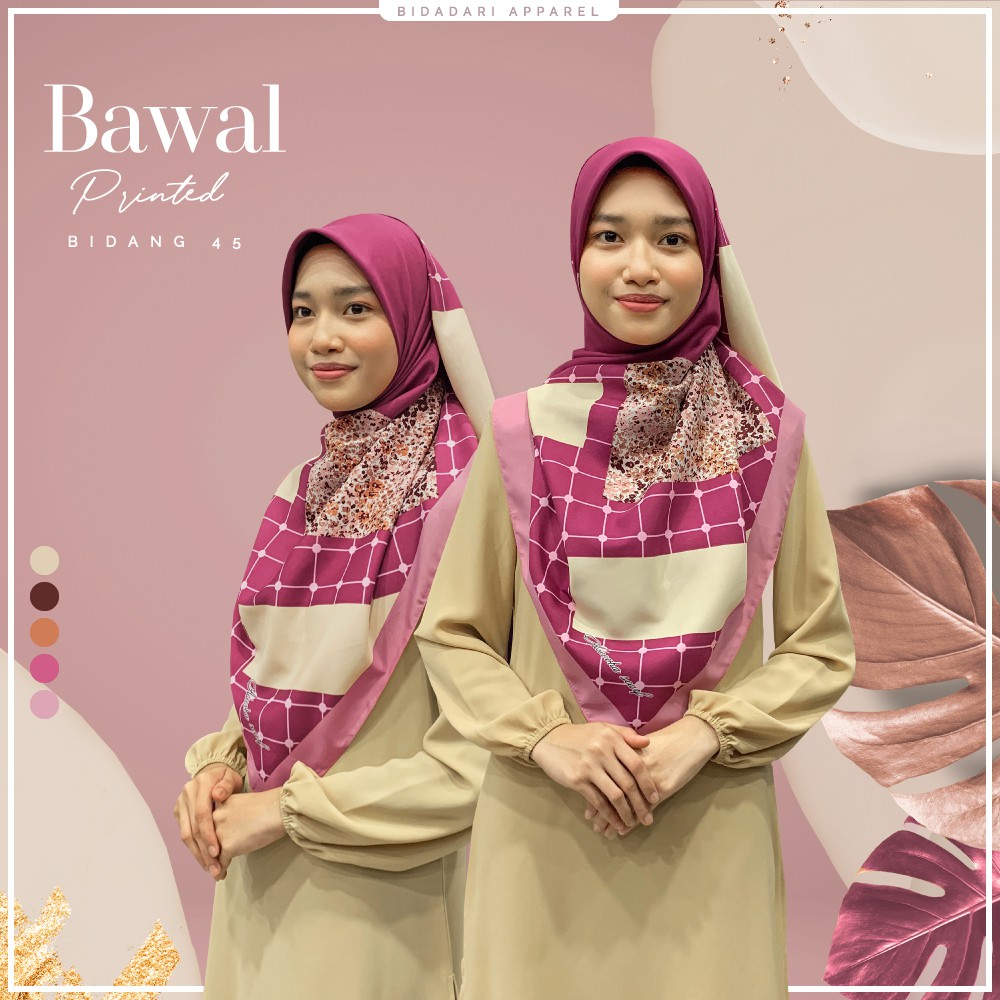 Bawal Printed Bidang 60 Floral & Grid Design | Shopee Malaysia