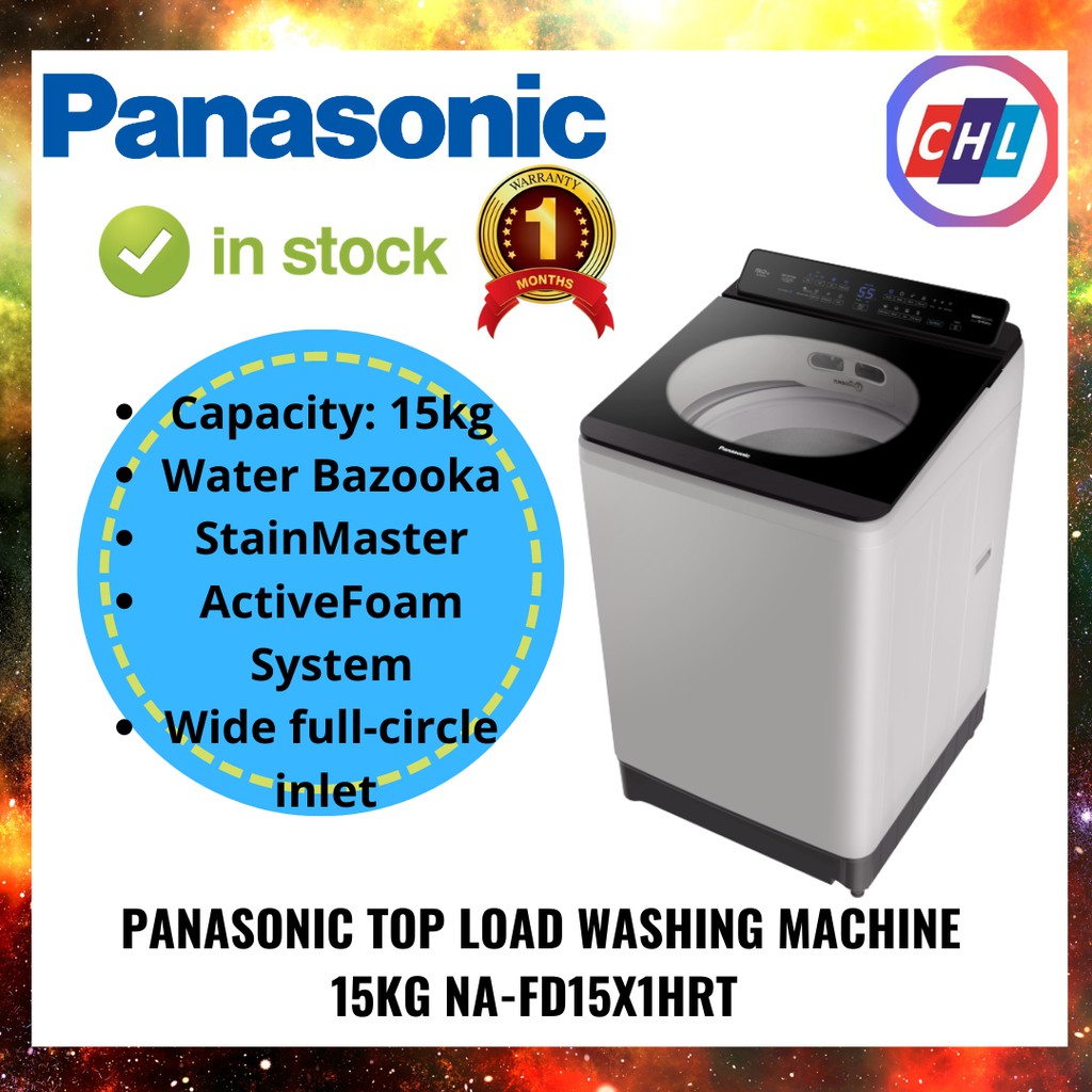 Panasonic Top Load Washing Machine (15kg) NA-FD15X1HRT - Panasonic Warranty Malaysia | Shopee ...
