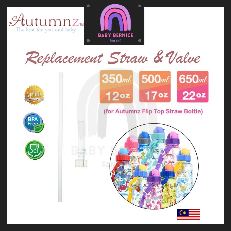 AUTUMNZ - Replacement Straw & Valve (For Autumnz Flip Top Straw Bottle ...