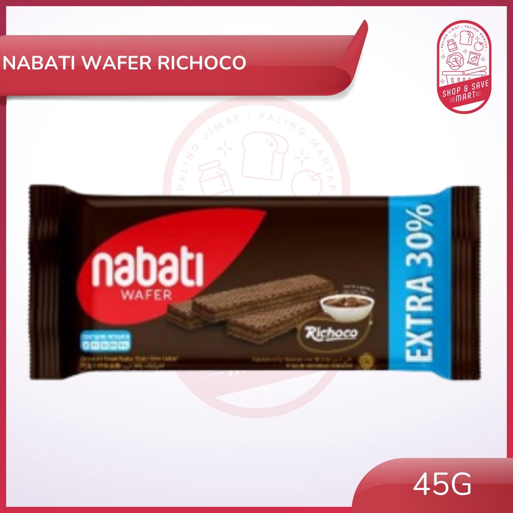 Nabati Wafer Biscuit Extra 30% - 50g (Flavor : Pink Lava / RichChoco ...