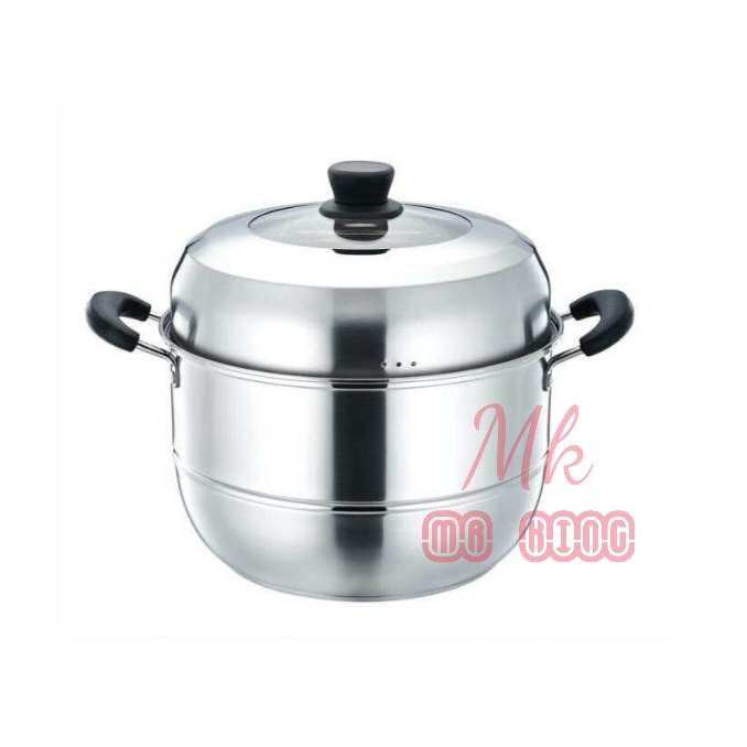 Stainless Steel 2 Layer Steam Pot 28CM/30CM/32CM/ | Shopee Malaysia