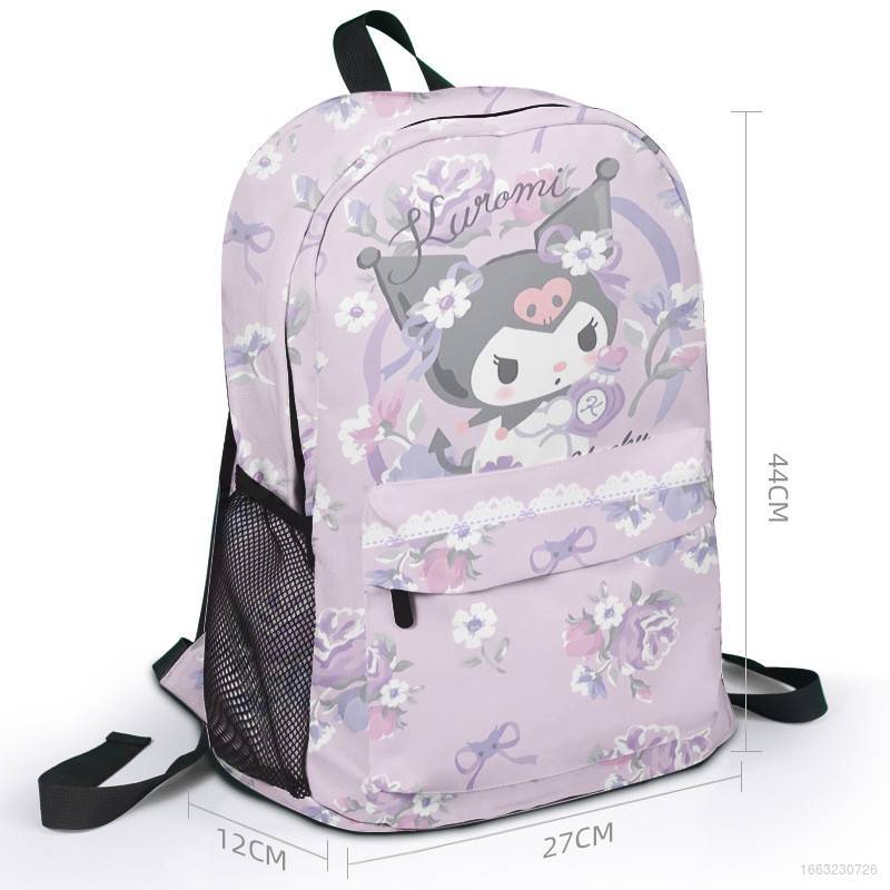 AG Sanrio Kuromi Canvas backpack Outdoor bag Primary junior high school ...