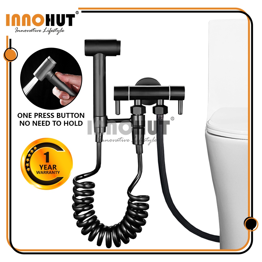 [FULL SET] Innohut High Pressure Dual Tap Bidet Spray Set Bathroom ...
