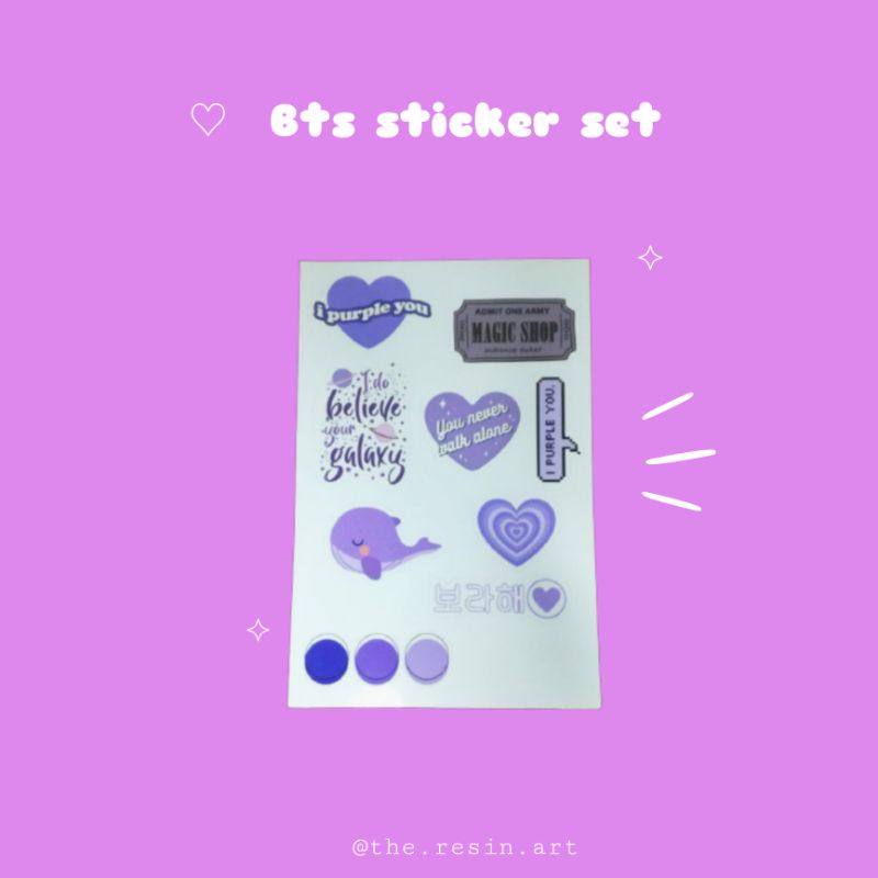 BTS STICKER PURPLE SET | Shopee Malaysia
