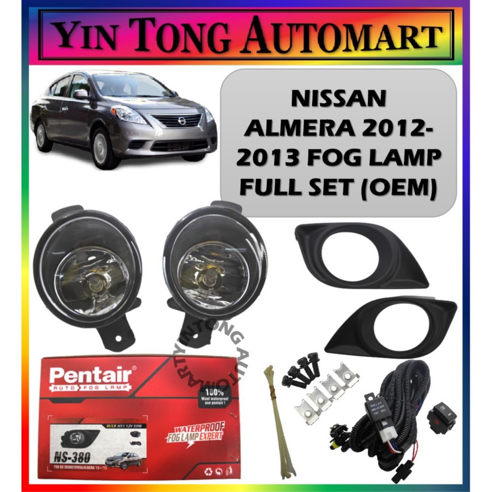 PENTAIR Nissan Almera 2012-2013 Fog Lamp Spot Light ( FULL SET ...