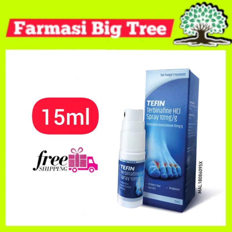 Hoe Tefin Spray For Athlete's Foot / Ringworm / Jock Itch (15ml ...
