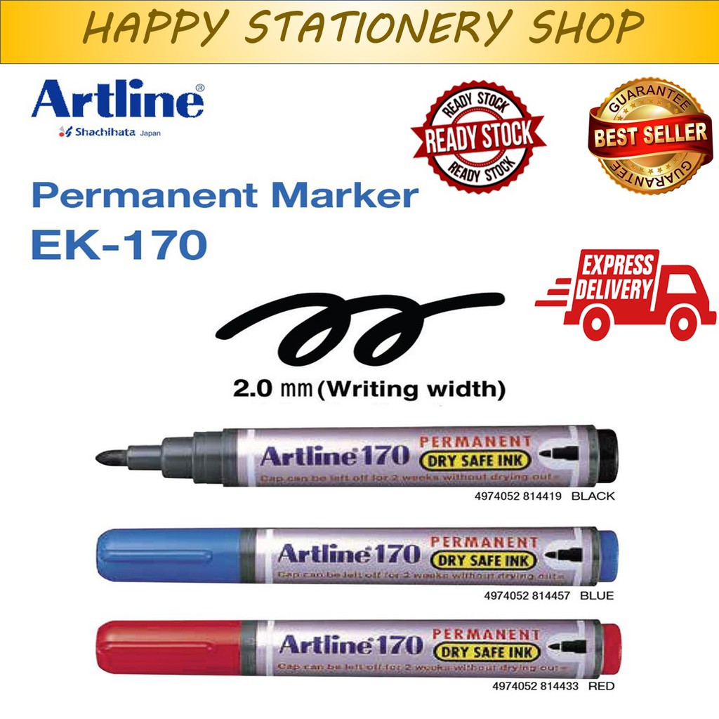 Artline/Permanent Marker/Penanda Kekal/Writing Pen/170/2.0mm (1Pc ...