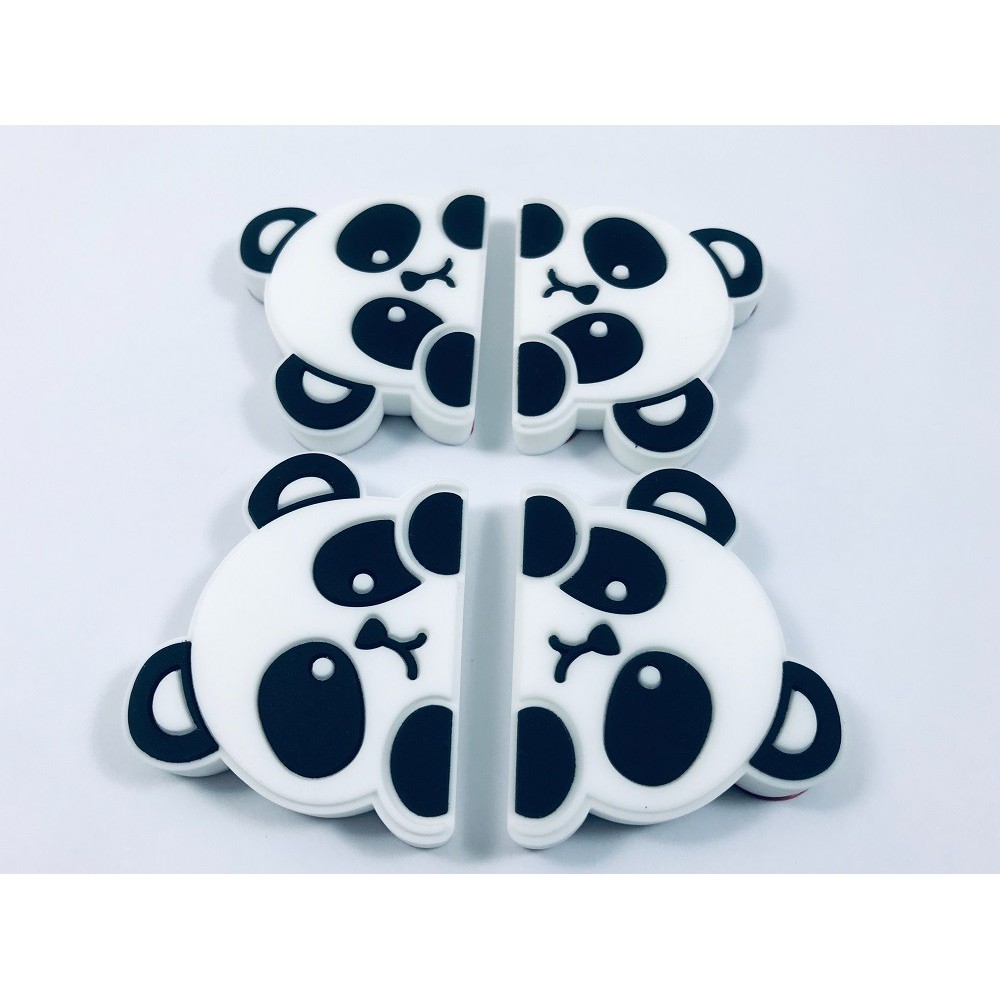 Car Door Bumper Protector Cartoon Panda Pattern Cute Styling [4 Pcs ...