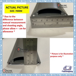 Half Moon Floor Cable Trunking PVC Casing 30MM/ 50MM/70MM (W) x 2Meter ...