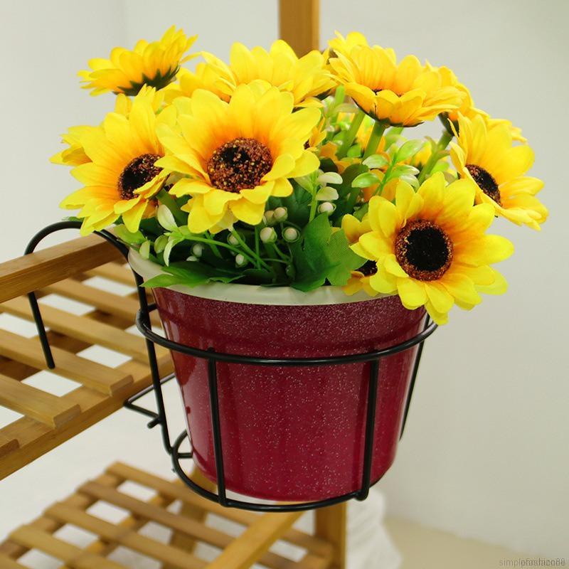 Hang Iron Flower Rack European Round Metal Balcony Rack Indoor Outdoor ...