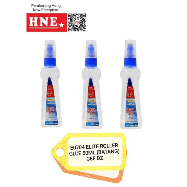 🌟 READY STOCK 🌟 Elite Roller Glue/50ML /GAM AIR / GAM SEKOLAH/BOTOL ...
