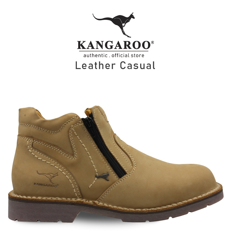 KANGAROO Original Men Genuine Leather Low Cut Boots - Beige 9728-S24 ...