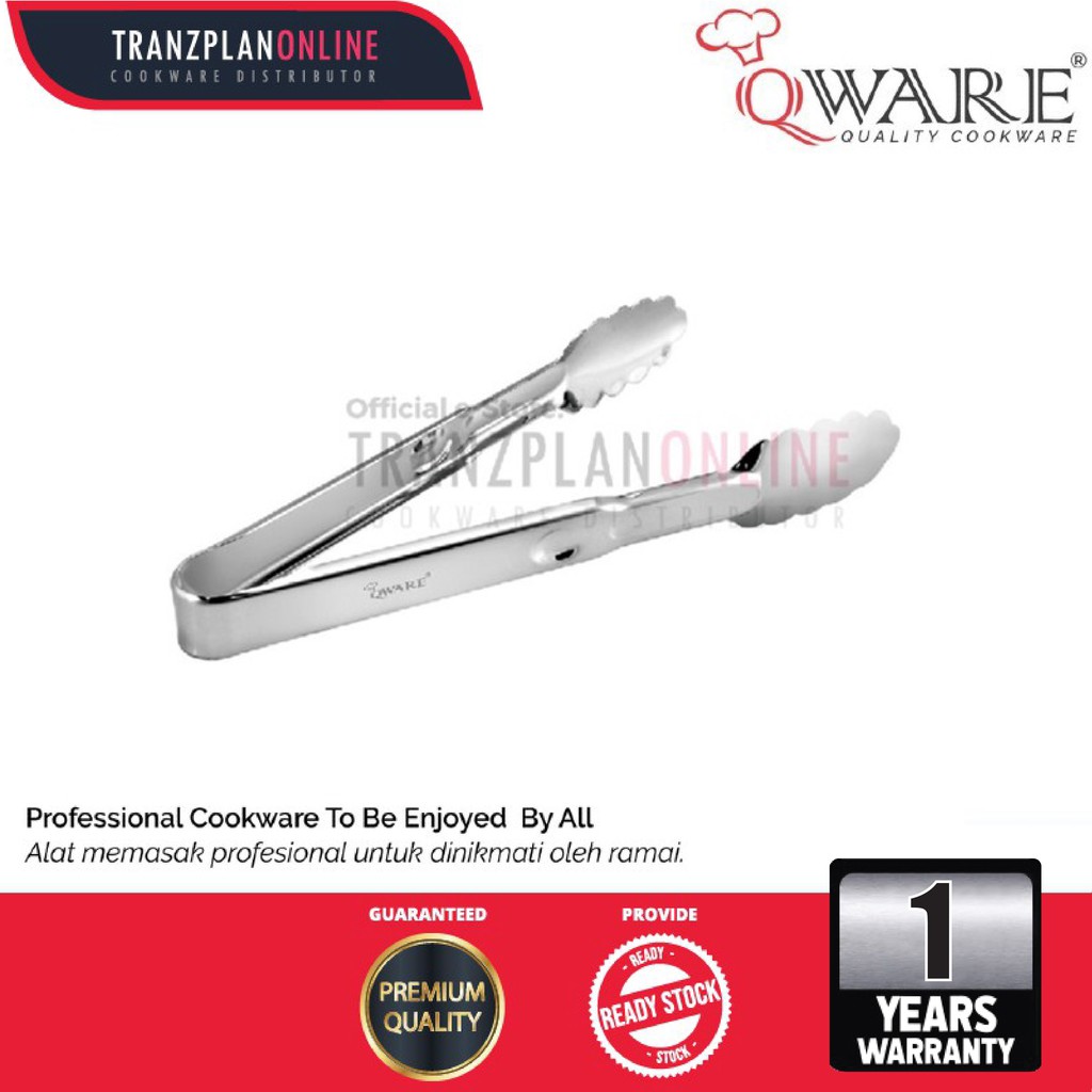 Qware® Premium Food Quality Stainless Steel Kitchen Food Tong/ Salad ...