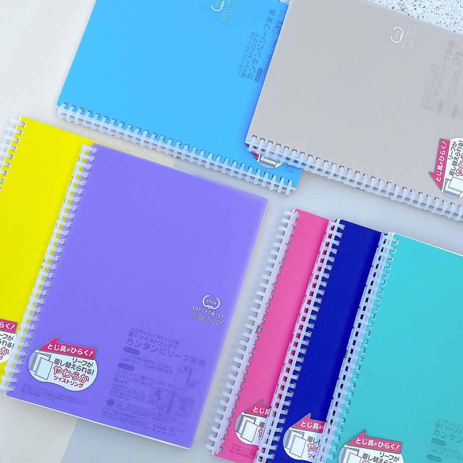 LIHIT Cube Fizz Soft Twist Ring Note B5 (Replaceable Notebook) N-2608/N ...