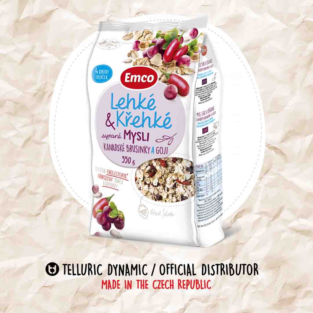 Emco Light & Crispy - Canadian cranberries and goji Muesli 550gm SKU ...