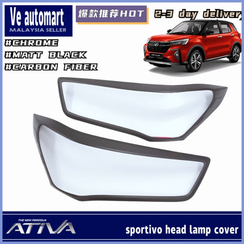 Vemart Perodua ativa sportivo car head lamp tail lamp cover accessories ...