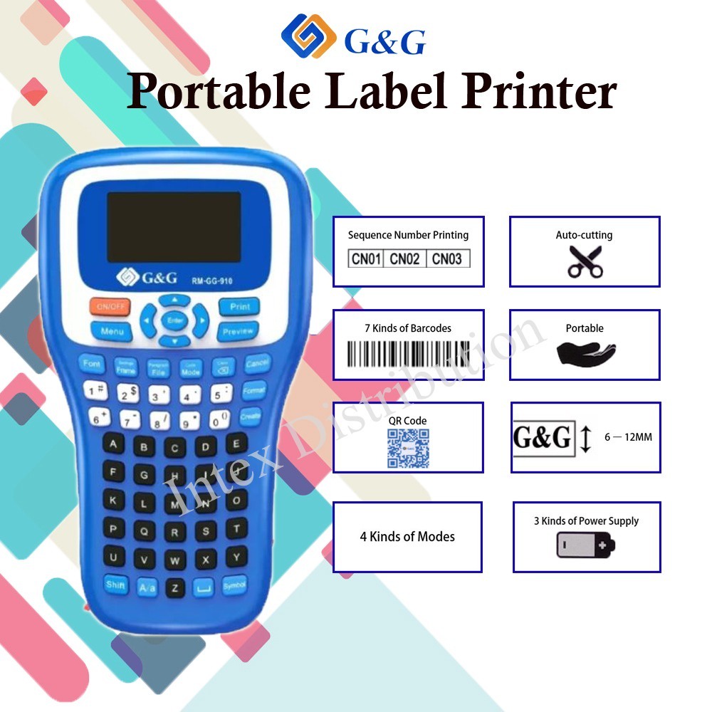 G&G electronic Portable Label printer GG-910 (Printing Machine ...