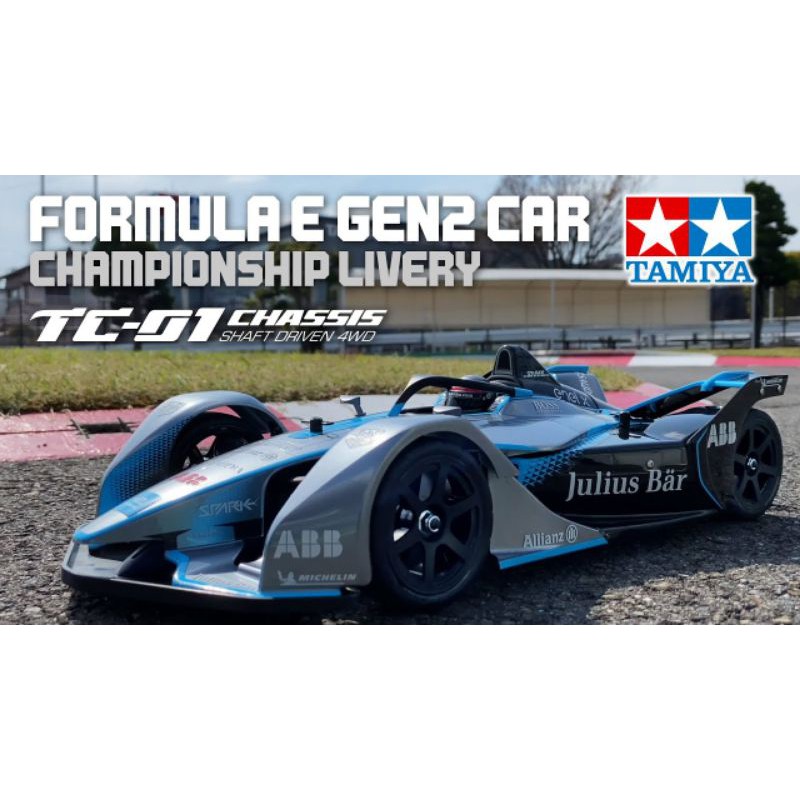 TAMIYA 51660 Tamiya TC01 1/10 Formula E Gen2 Champion Livery Clear Body ...
