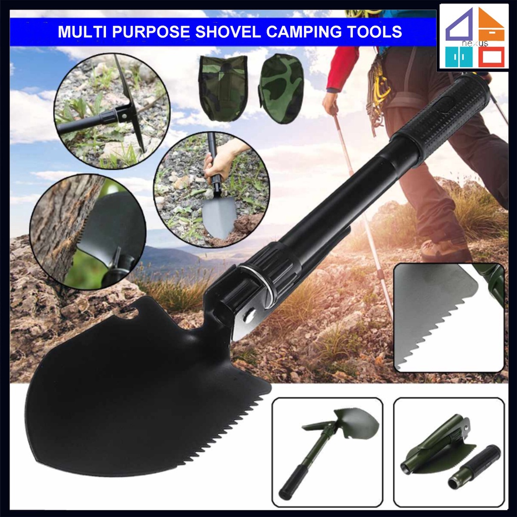 Folding Shovel Survival Spade Trowel Shovel Portable Garden Camping ...