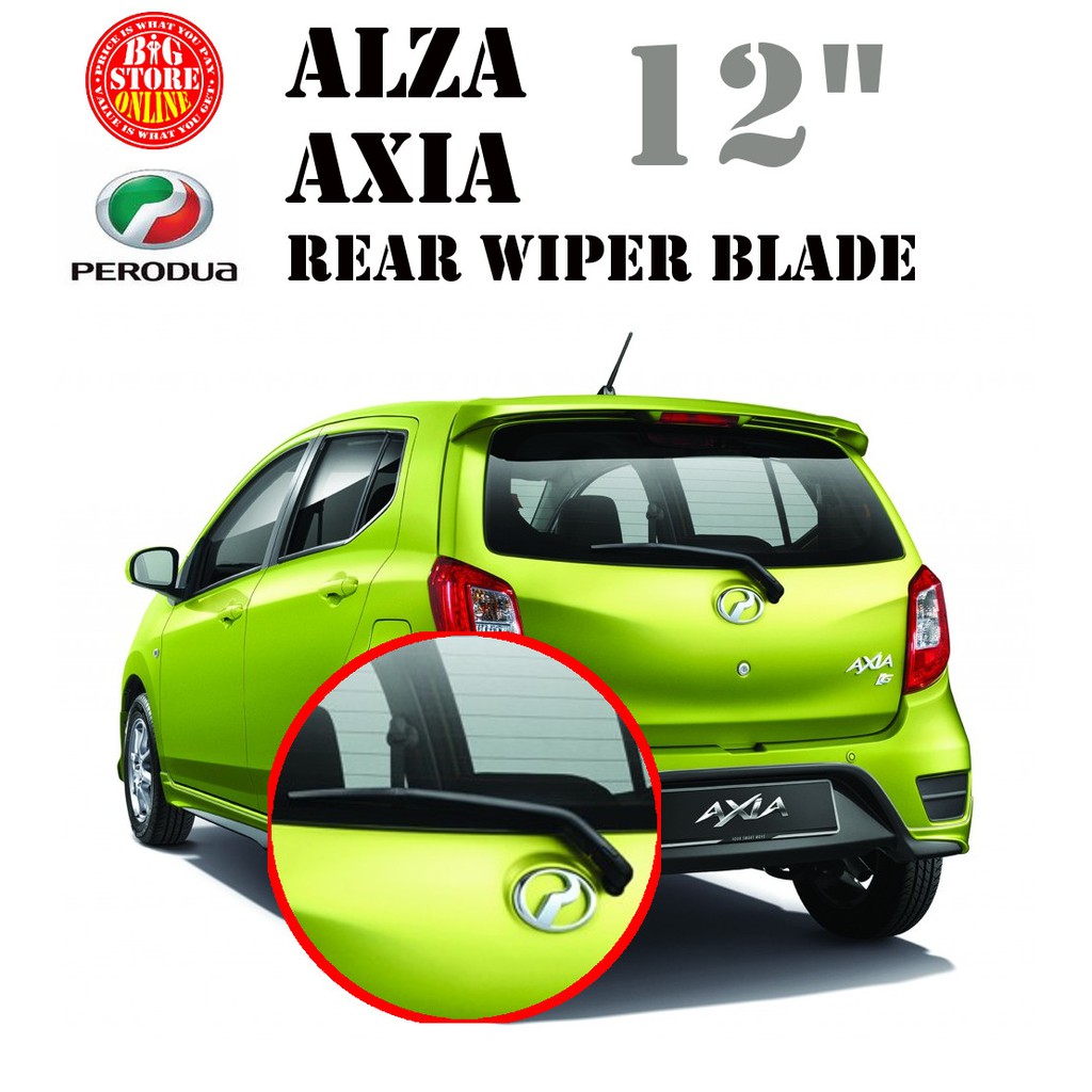 12" Car Windscreen Rear Wiper Blade For Perodua Alza Axia 1Pcs | Shopee ...