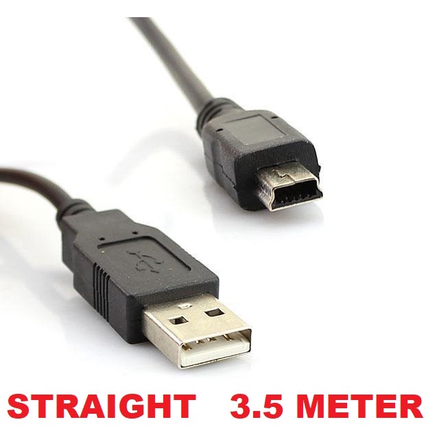 USB 2.0 Cable Type A to Mini 5 Pin Type B 3.5M & 5M (RIGHT ANGLE / LEFT ...