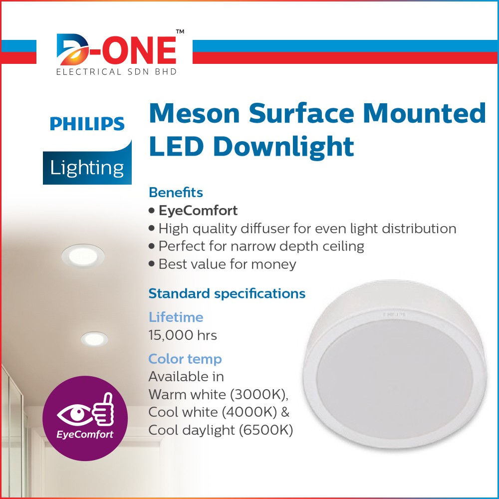 Philips LED Downlight - Meson Surface Mounted LED Downlight | Shopee ...