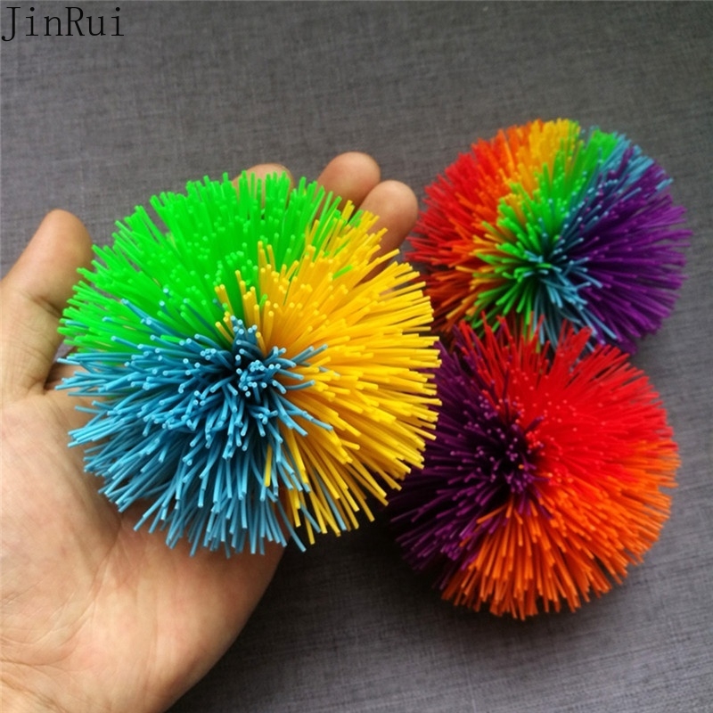 2/5/10PCS Monkey Stringy Balls Rainbow Colorful Sensory Fidget Toy ADHD ...