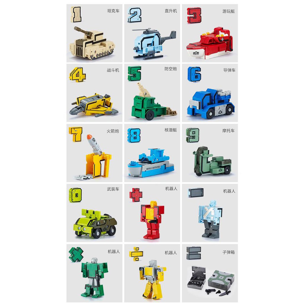 Numbers 1-0 Colors Digital Transformers Early Education Learn and Play ...