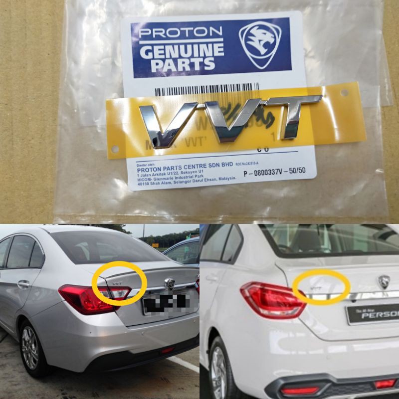 PROTON SAGA VVT/PERSONA VVT ORIGINAL REAR BONNET EMBLEM LOGO (VVT) REAR ...