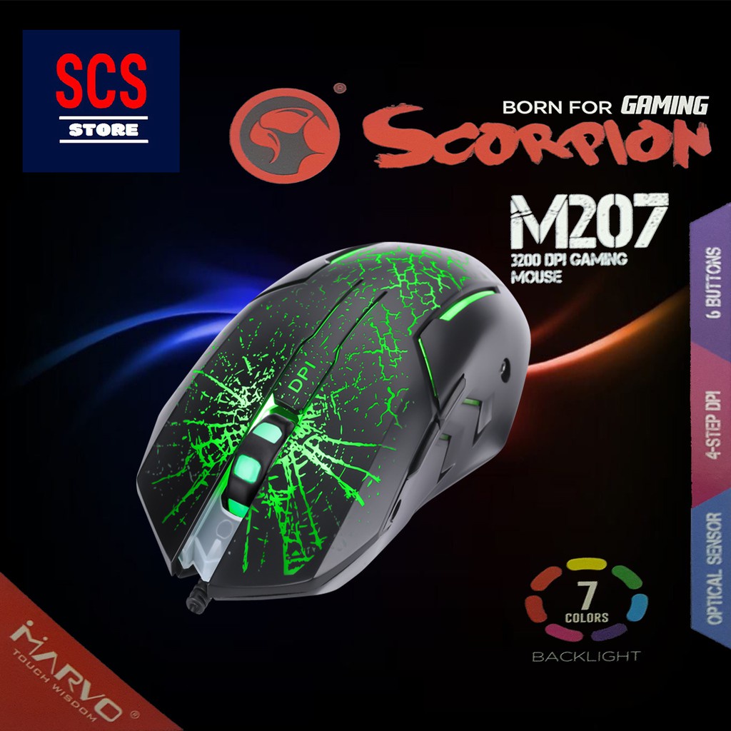 MARVO M207 3200DPI Backlight Gaming Mouse | Shopee Malaysia