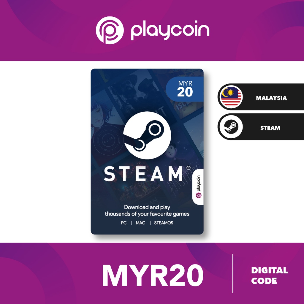 [E-MAIL Instant Delivery 24/7] Steam Wallet RM20 [PlayCoin] | Shopee Malaysia